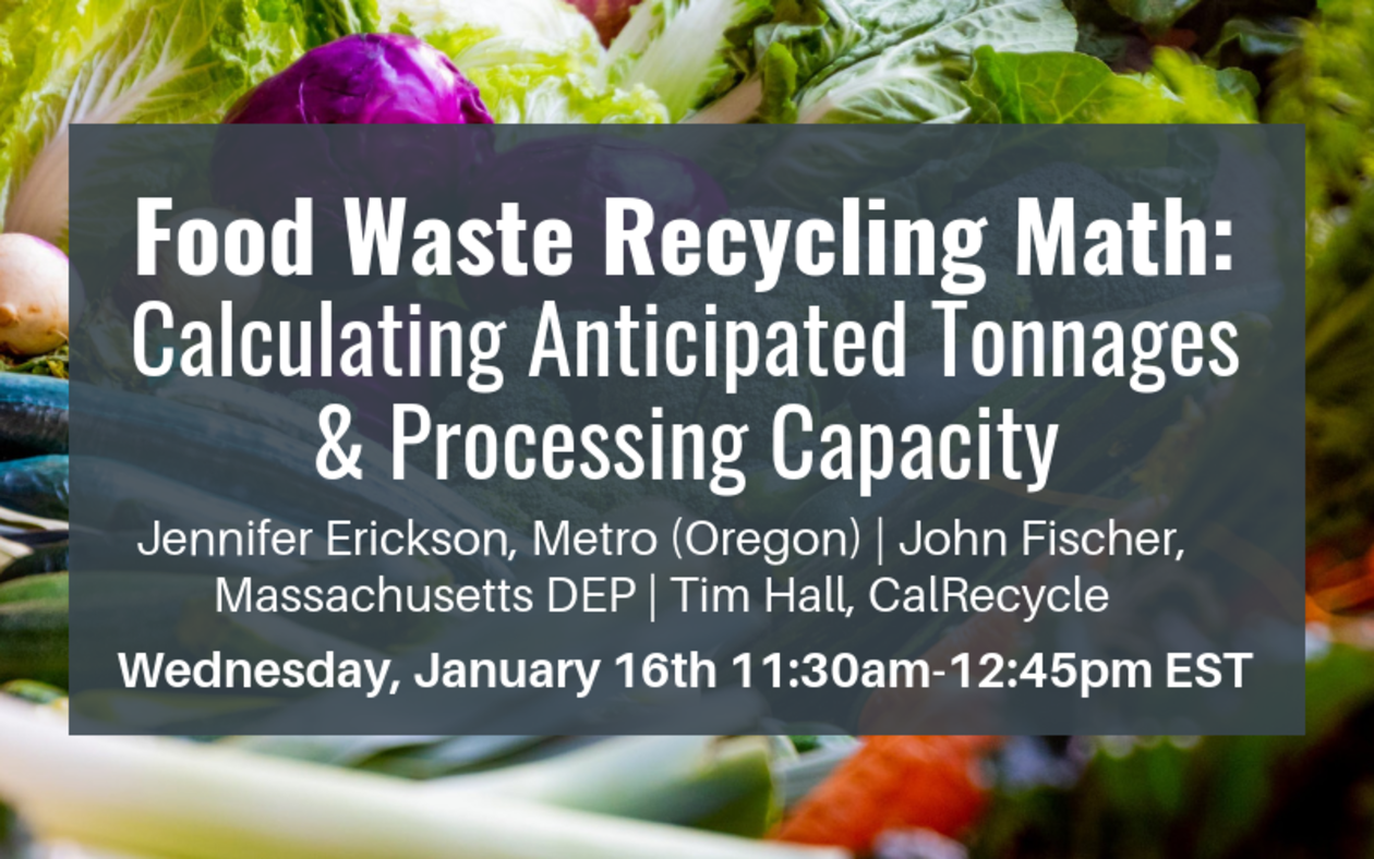 Webinar: Food Waste Recycling Math: Calculating Anticipated Tonnages ...