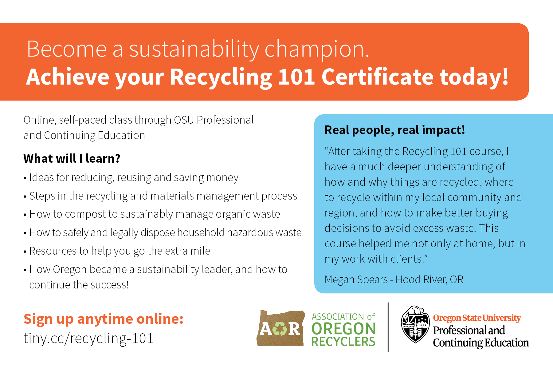Recycling 101 Marketing Toolkit | Association of Oregon Recyclers