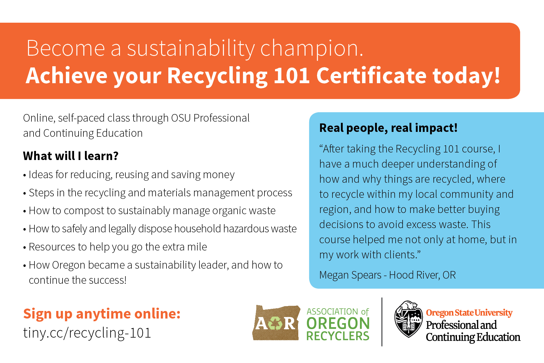 Recycling 101 Marketing Toolkit | Association of Oregon Recyclers